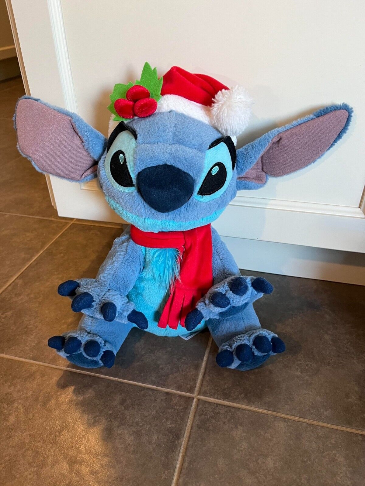 Lilo & Stitch Holiday Plush STITCH Santa Hat Holly Scarf - Etsy
