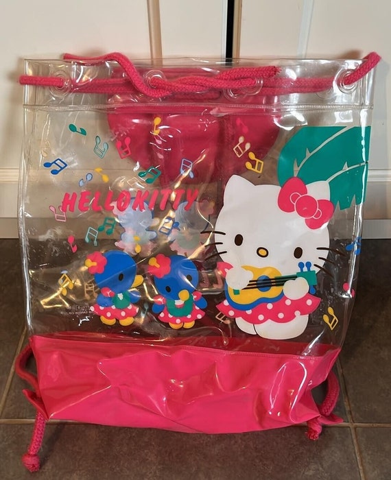 Vintage 1988 Sanrio HELLO KITTY Clear Vinyl Transpare… - Gem