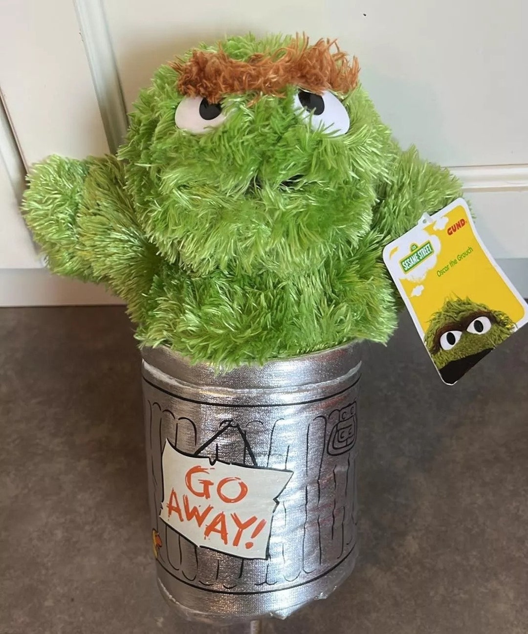 Gund Sesame Street Oscar the Grouch in Trash Can Stuffed Plush 10 - Etsy