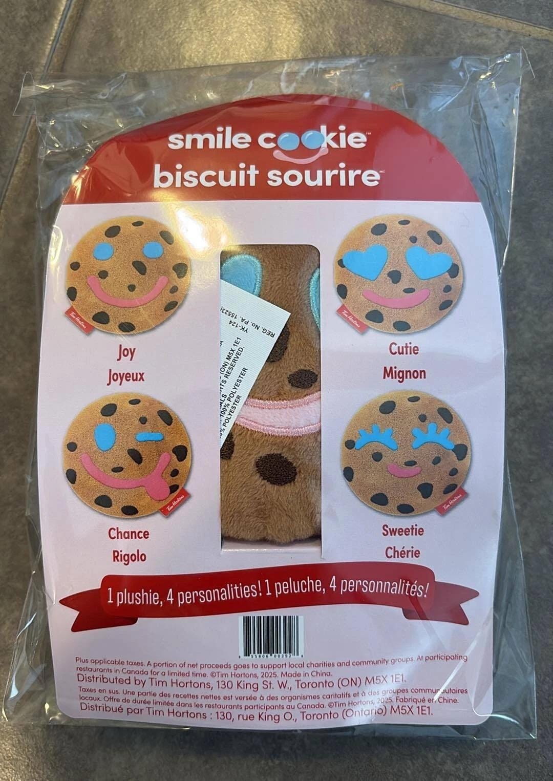 Tim Hortons Smile Cookie Plush Reversible Plush Toy 4 Faces - Etsy