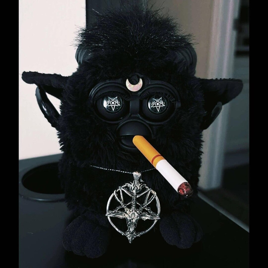 OOAK Furby the Dark Lord Gothic Satanic Goat Head Furby Non Working Art Piece 1 - Etsy