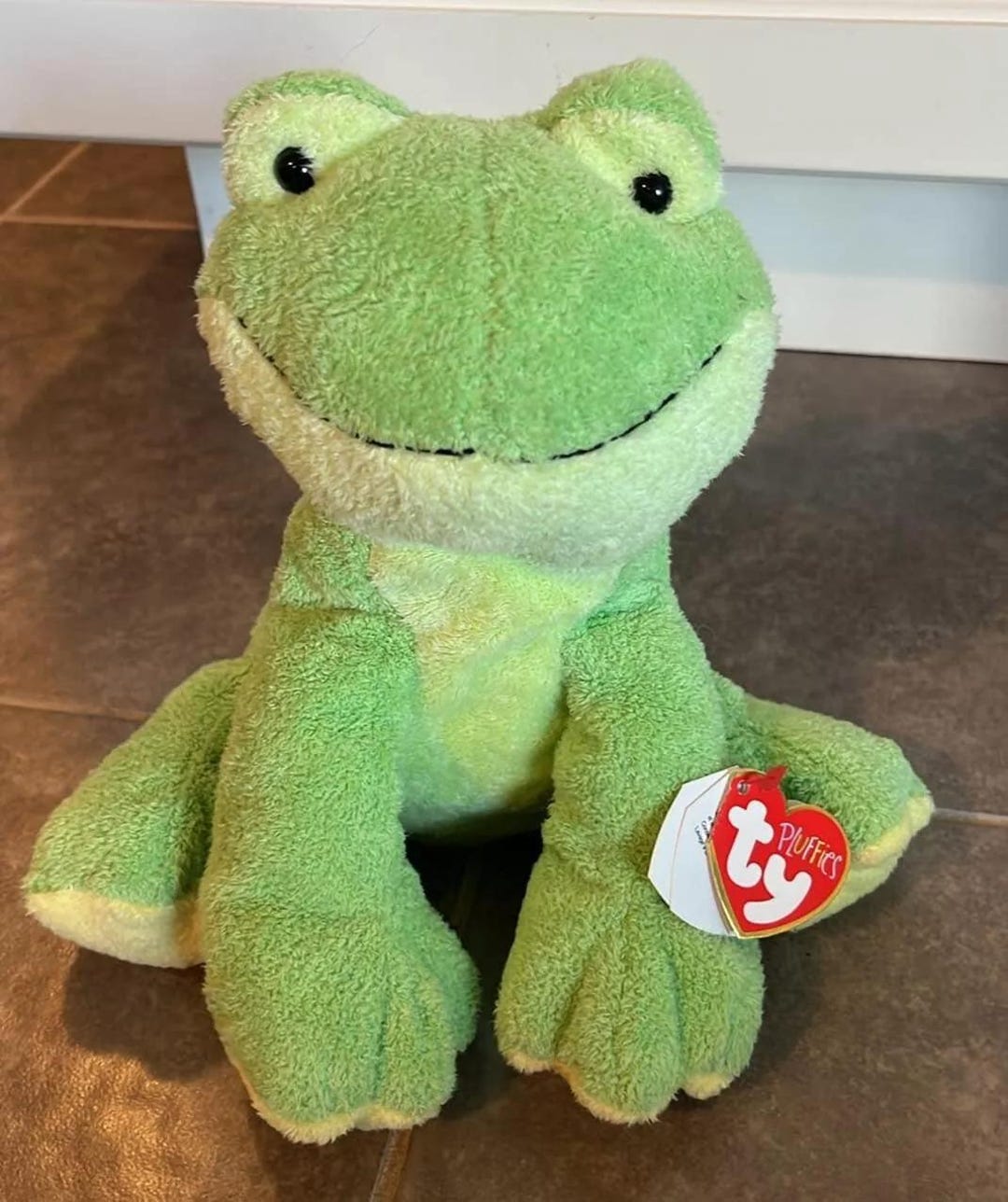 TY Pluffies Leapers Frog Green Plush Stuffed Animal Toy 8 - Etsy