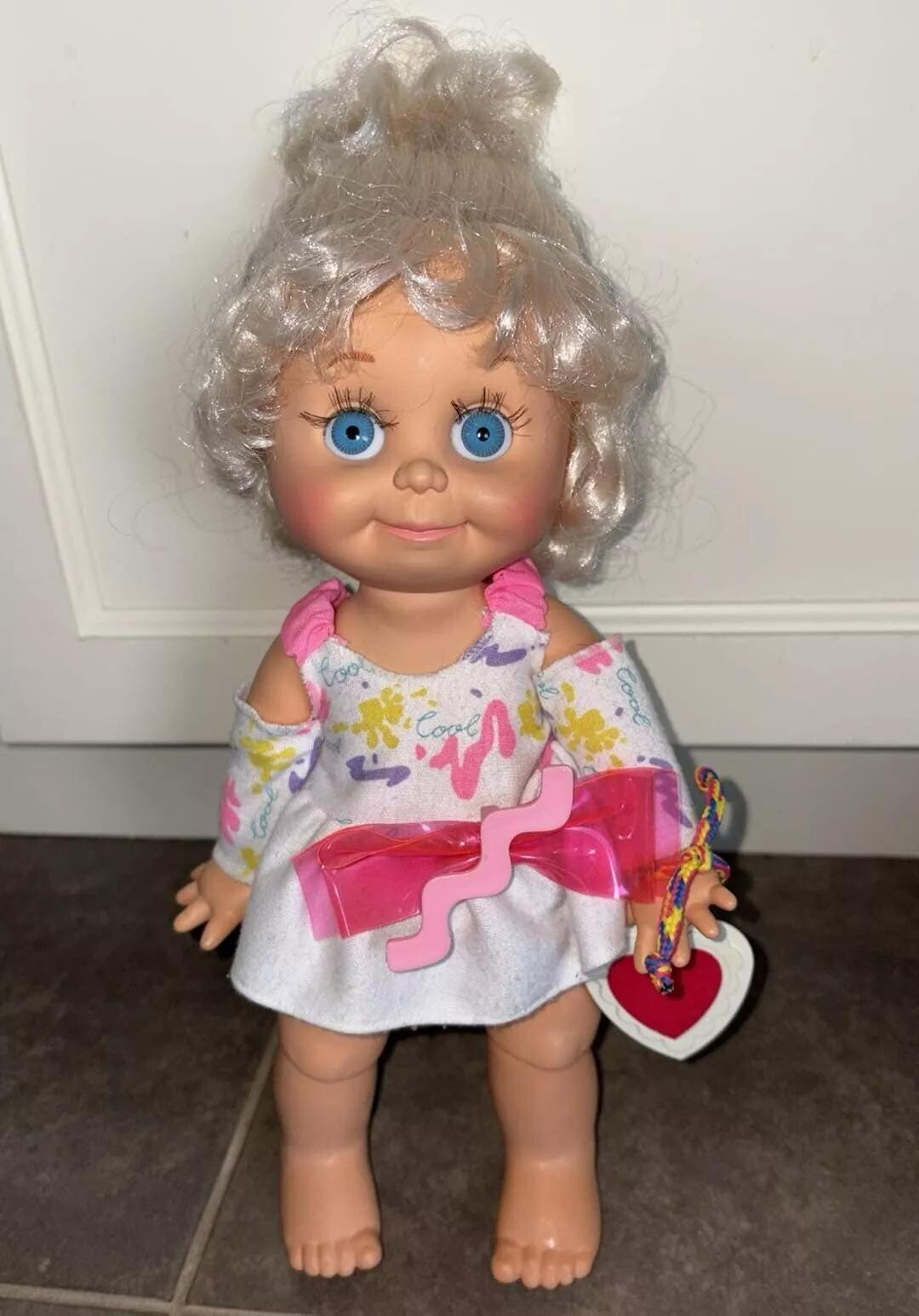 Galoob 1990 Baby Face Doll so Sweet Sandi Blonde Hair Doll 13” Face #1 ...
