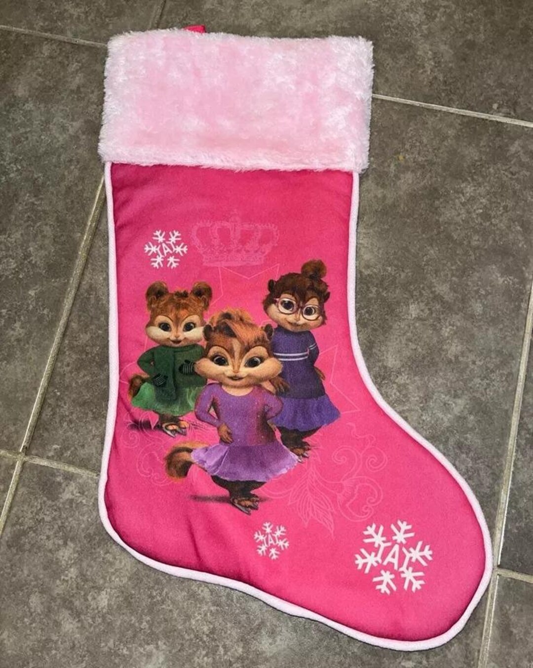 Alvin and the Chipmunks Chipettes Christmas Stocking Pink 17 - Etsy