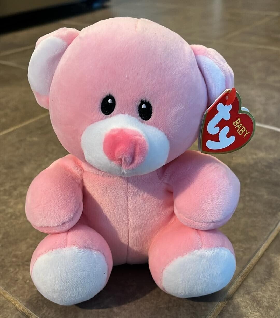 Ty Princess Teddy Bear Bean Bag Plush Stuffed Animal Toy Pink White 6 ...