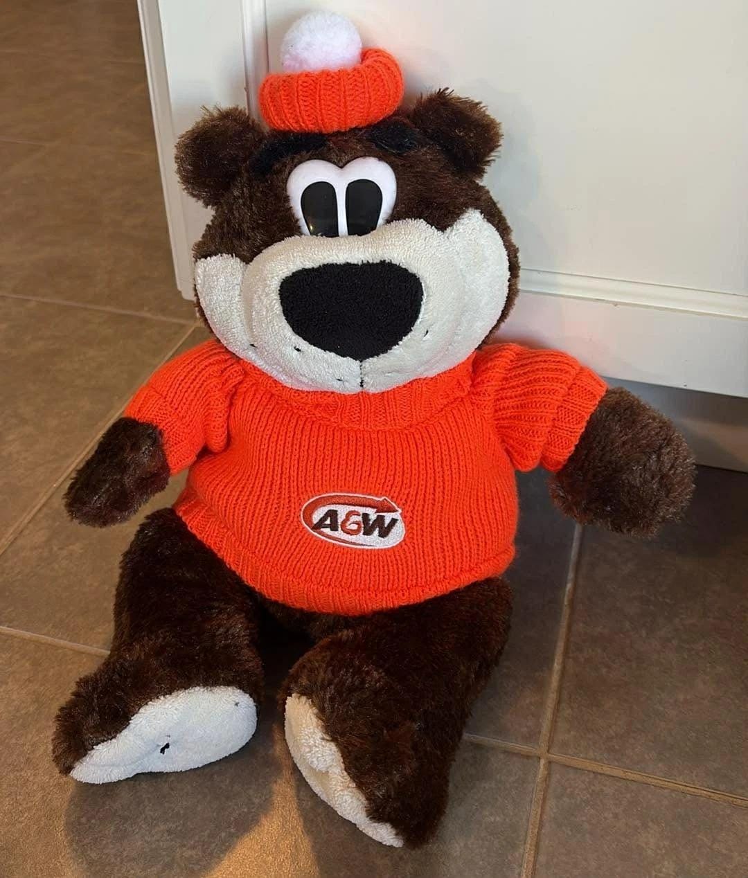 A&W Root Beer Rooty Promo Mascot Bear Stuffed Plush 15" - Etsy