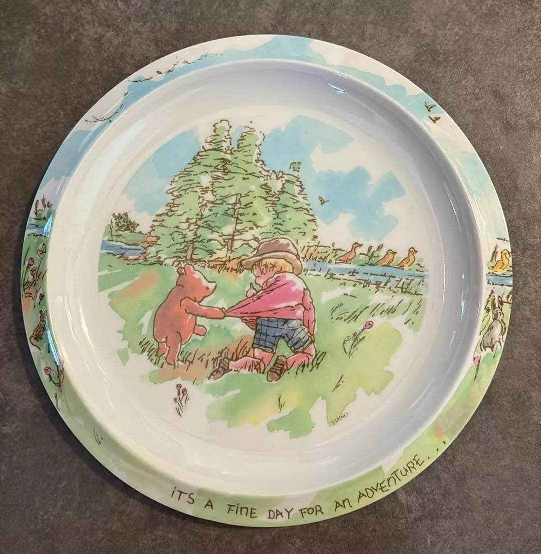 Vintage Disney Winnie the Pooh Classic Pooh Plastic Plate - Etsy