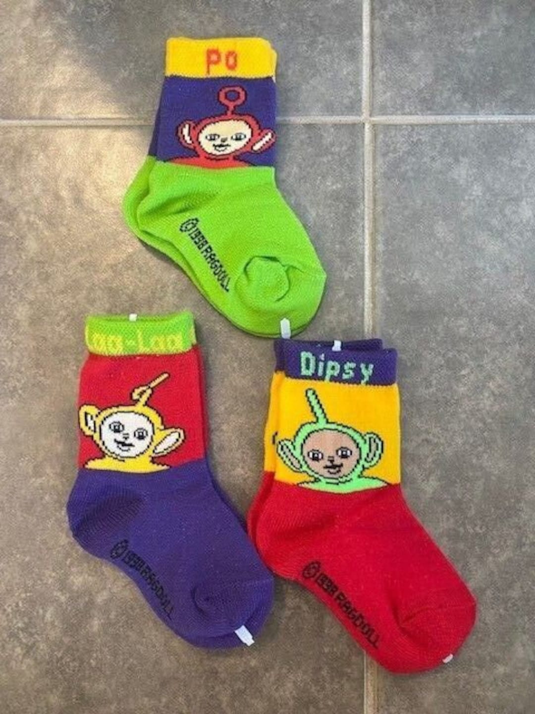 Vintage 1998 Teletubbies Kids Babies Socks 3 Pairs - Etsy