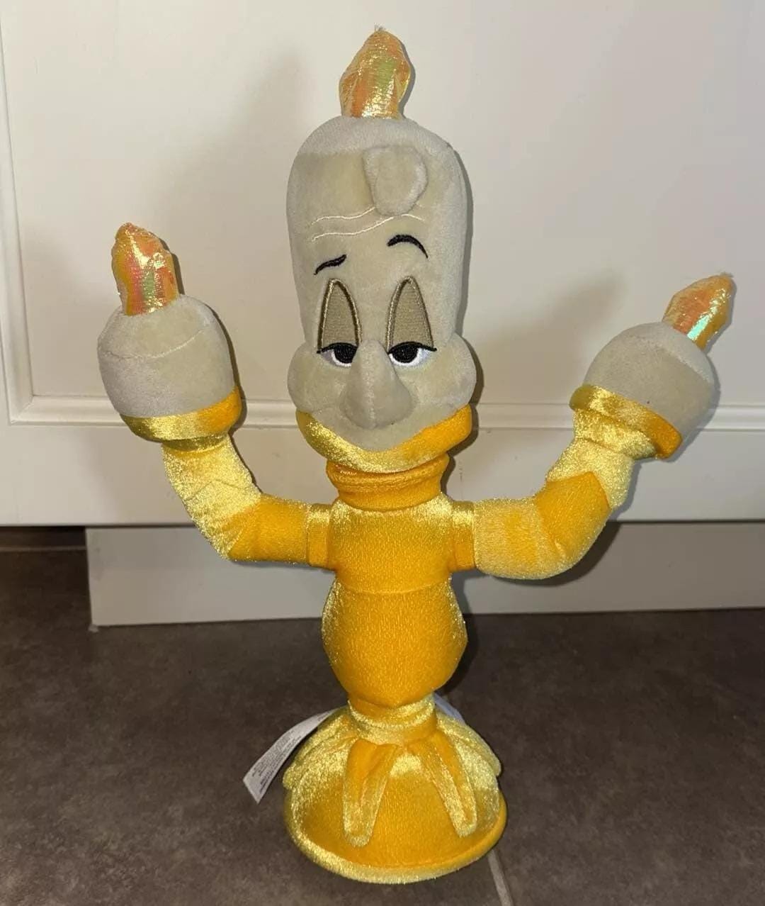 Disney Store LUMIERE Beauty and the Beast Candlestick Candle Plush Toy ...