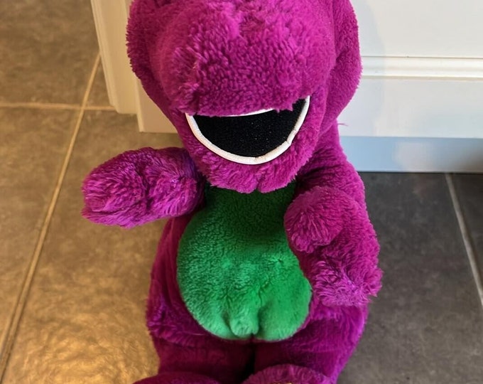 Vintage Barney the Dinosaur Plush Toy 13" - Etsy Canada