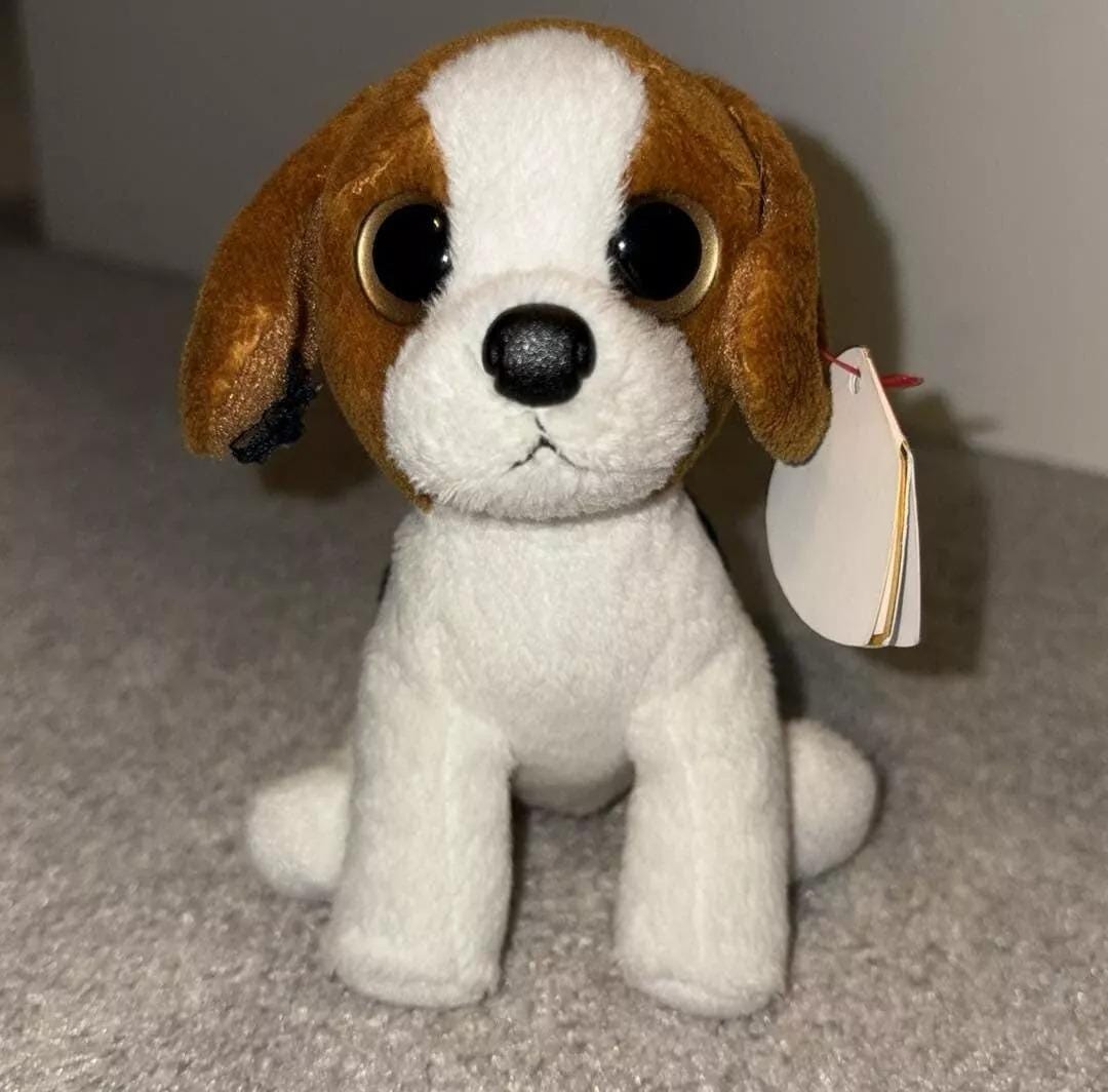 Ty Beanie Baby -BANJO the Big Eyes Beagle Dog 6" Plush Stuffed Toy - Etsy