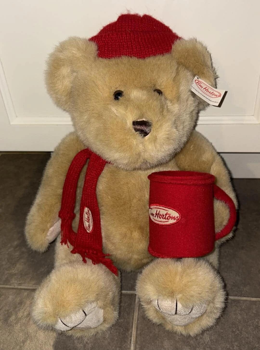 Vintage Tim Hortons Canada Teddy Bear Tim Plush Toy 16 Inch - Etsy