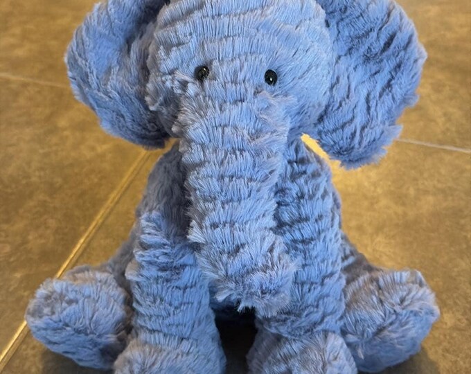 Jellycat Fuddlewuddle Elephant Blue Plush Toy 9 Medium Stuffed Animal ...