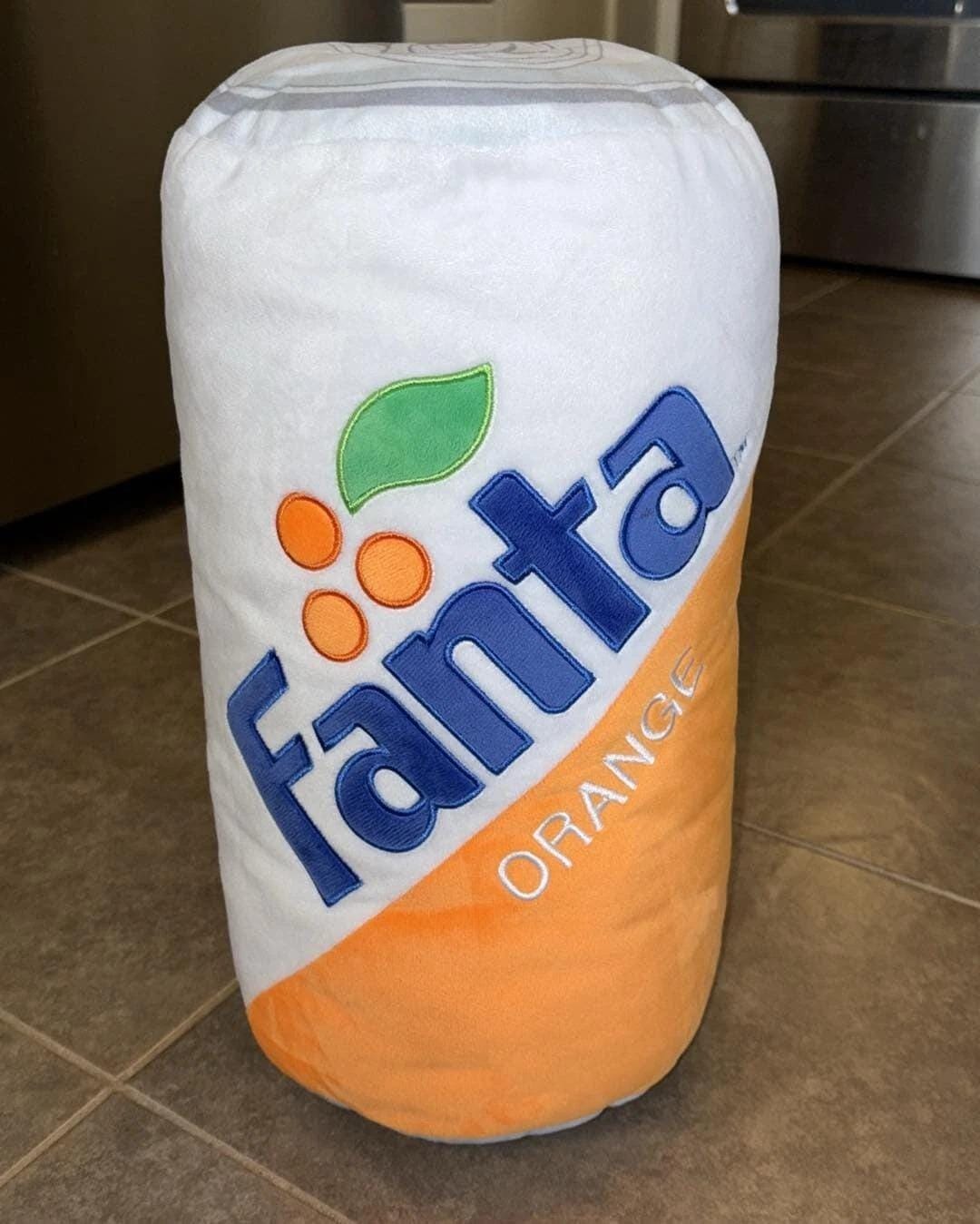 Fanta Can Classic Orange 13" Polyester Fabric Soft Plush Throw Pillow ...