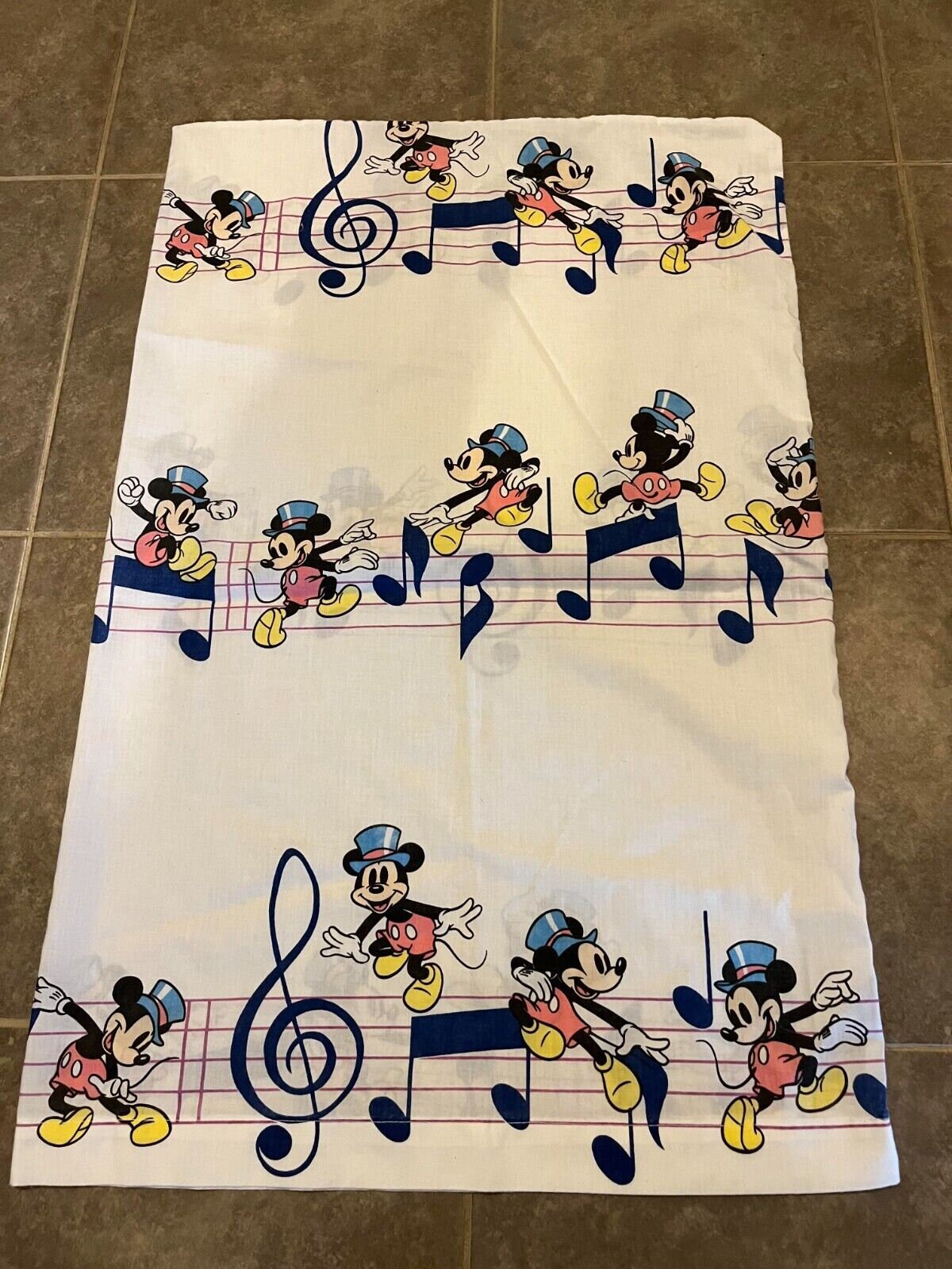 Vintage Disney Mickey Mouse Music Notes Pillow Case - Etsy Ireland