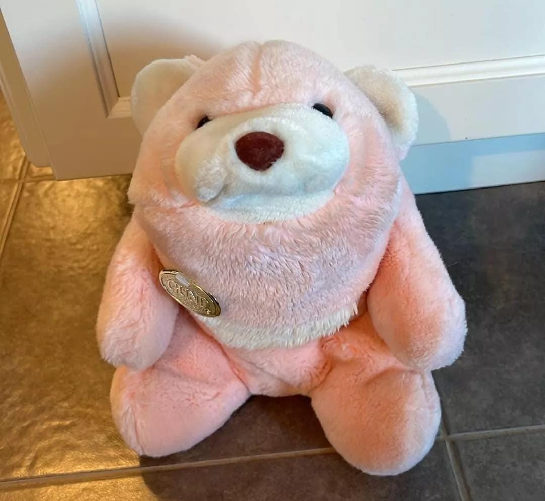 Vintage GUND 1980 Snuffles Bear Pink and White Polar Bear Plush 12 - Etsy