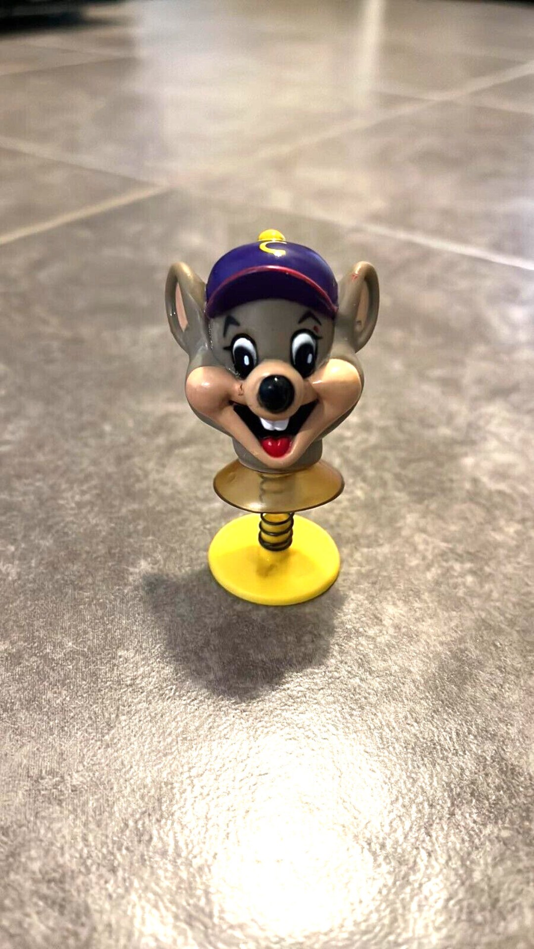CEC Chuck E CHEESE Mouse PVC Head on Spring 2 - Etsy