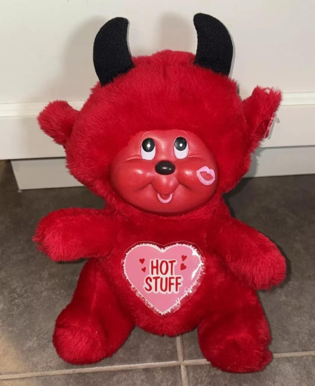 Vintage 80's Dan Dee Hot Stuff Devil Plush 11'' Plastic Face Plush Animal - Etsy