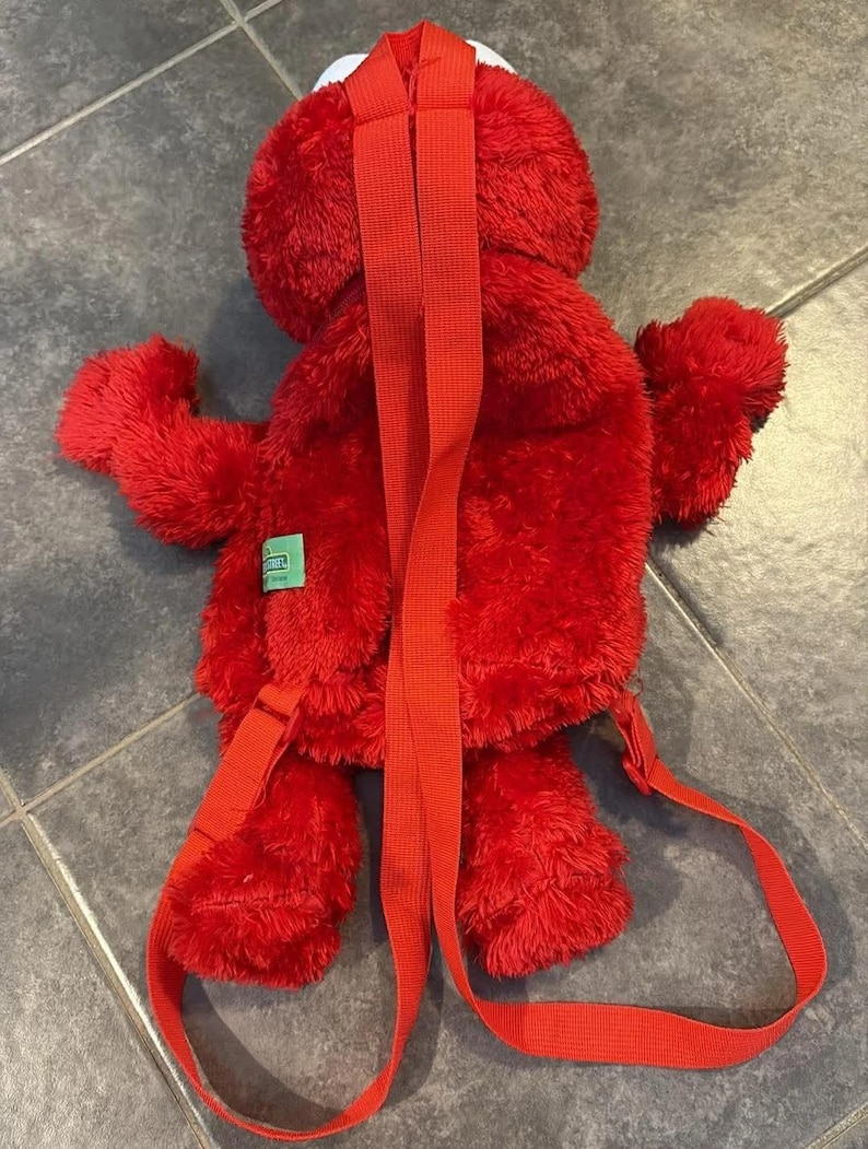 Sesame Street Elmo Plush Backpack Bag 18 Inch - Etsy