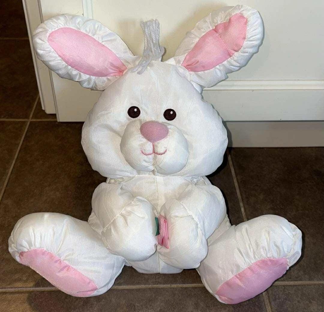 Vintage 1992 Fisher Price Puffalump White Bunny Rabbit Pink Rose - Etsy