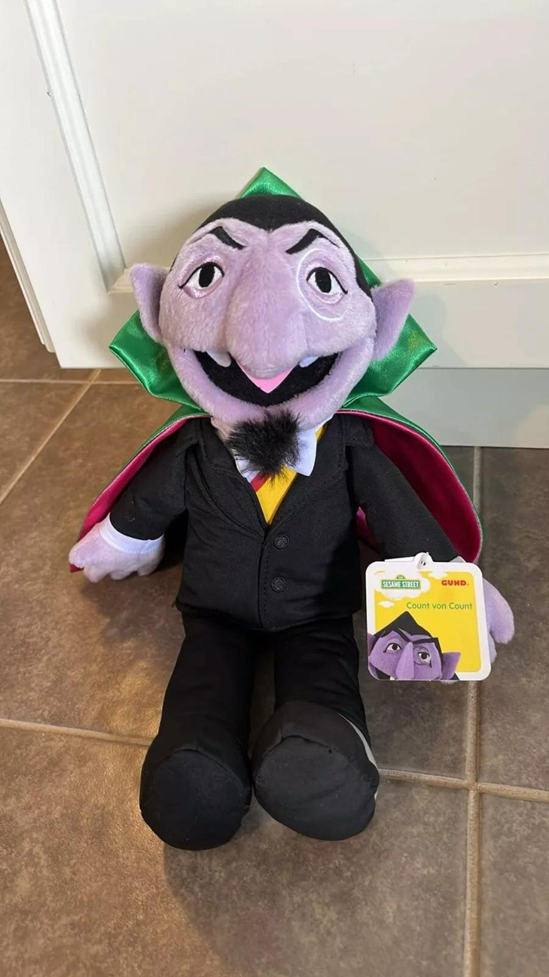 Gund Sesame Street the Count Von Count 14" Plush Doll Dracula Vampire ...