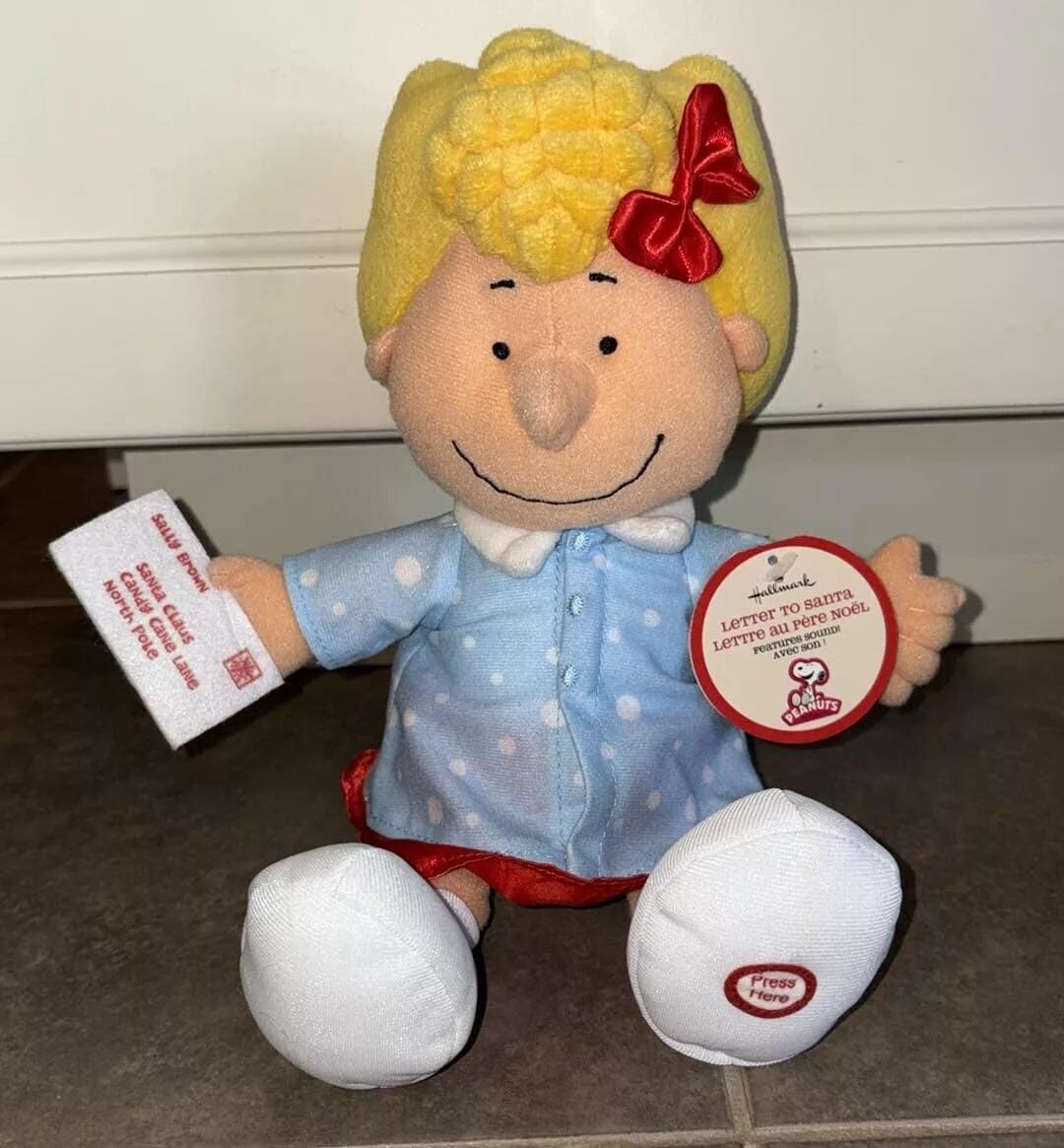 Hallmark Peanuts Sally Letter to Santa With Sound Plush - Etsy