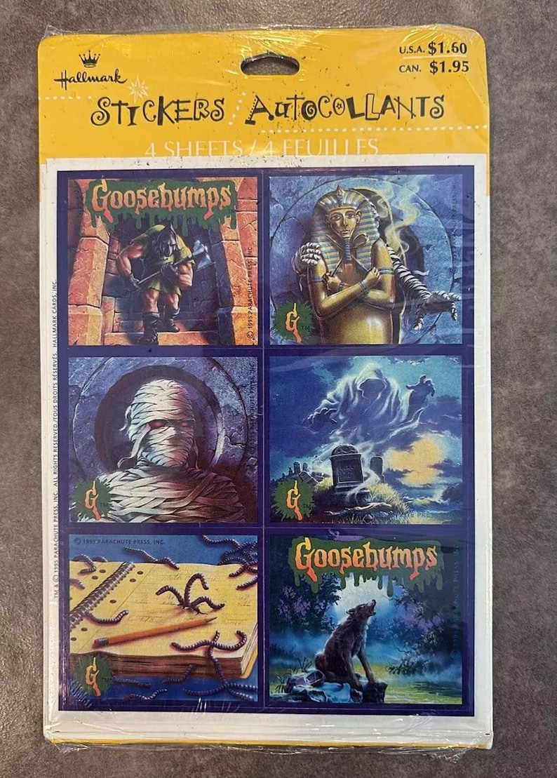 Vintage 1995 Hallmark Goosebumps the Book Set Sticker Pack - Etsy