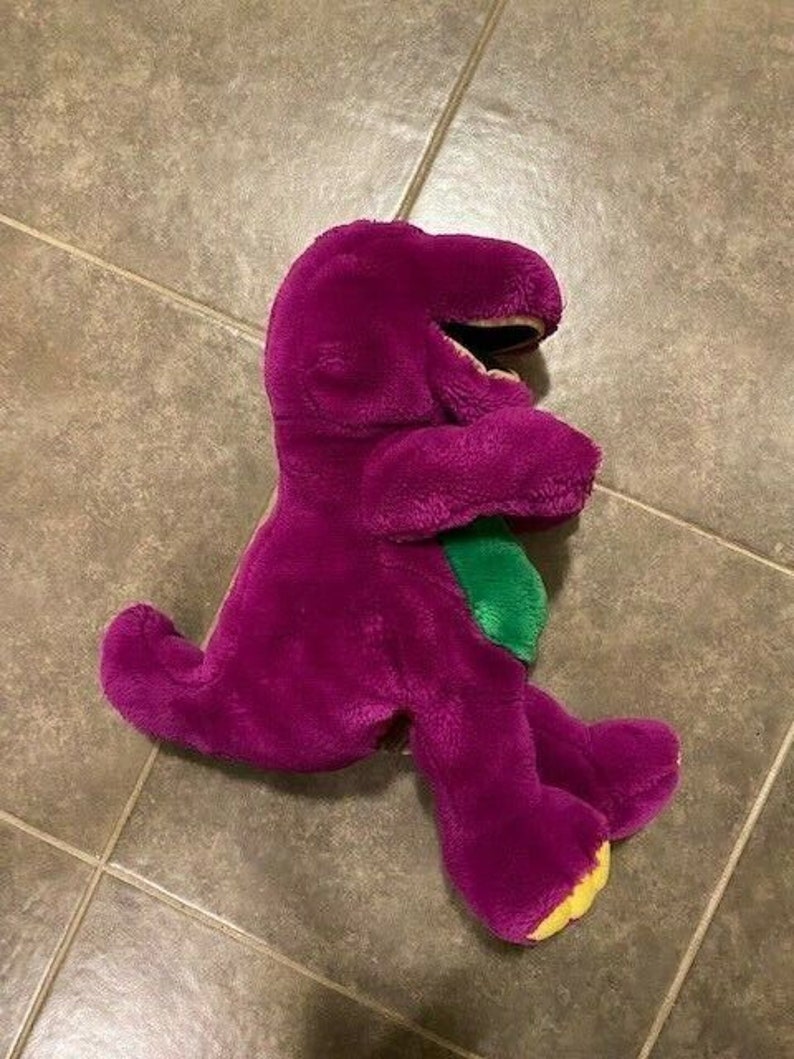 Vintage Barney the Dinosaur Plush Hand Puppet - Etsy