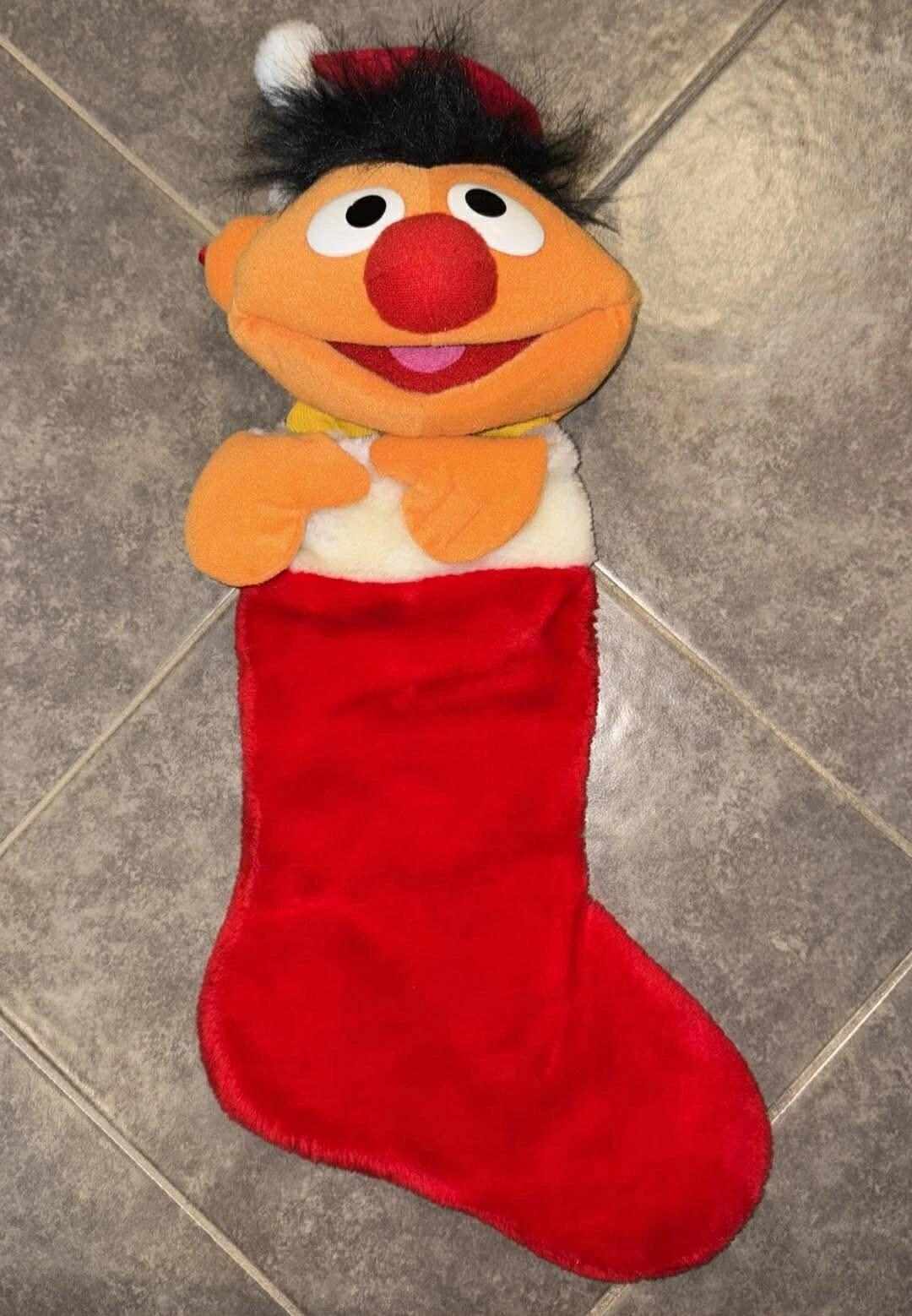 Vintage 1998 Jim Henson Sesame Street Ernie Christmas Stocking - Etsy