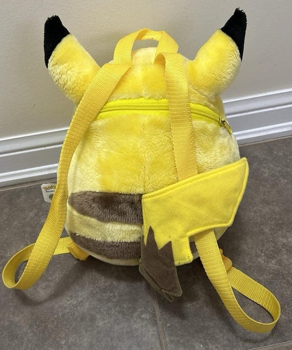 Vintage 1999 Pokemon Pikachu Backpack Fat 12" Plush b… - Gem