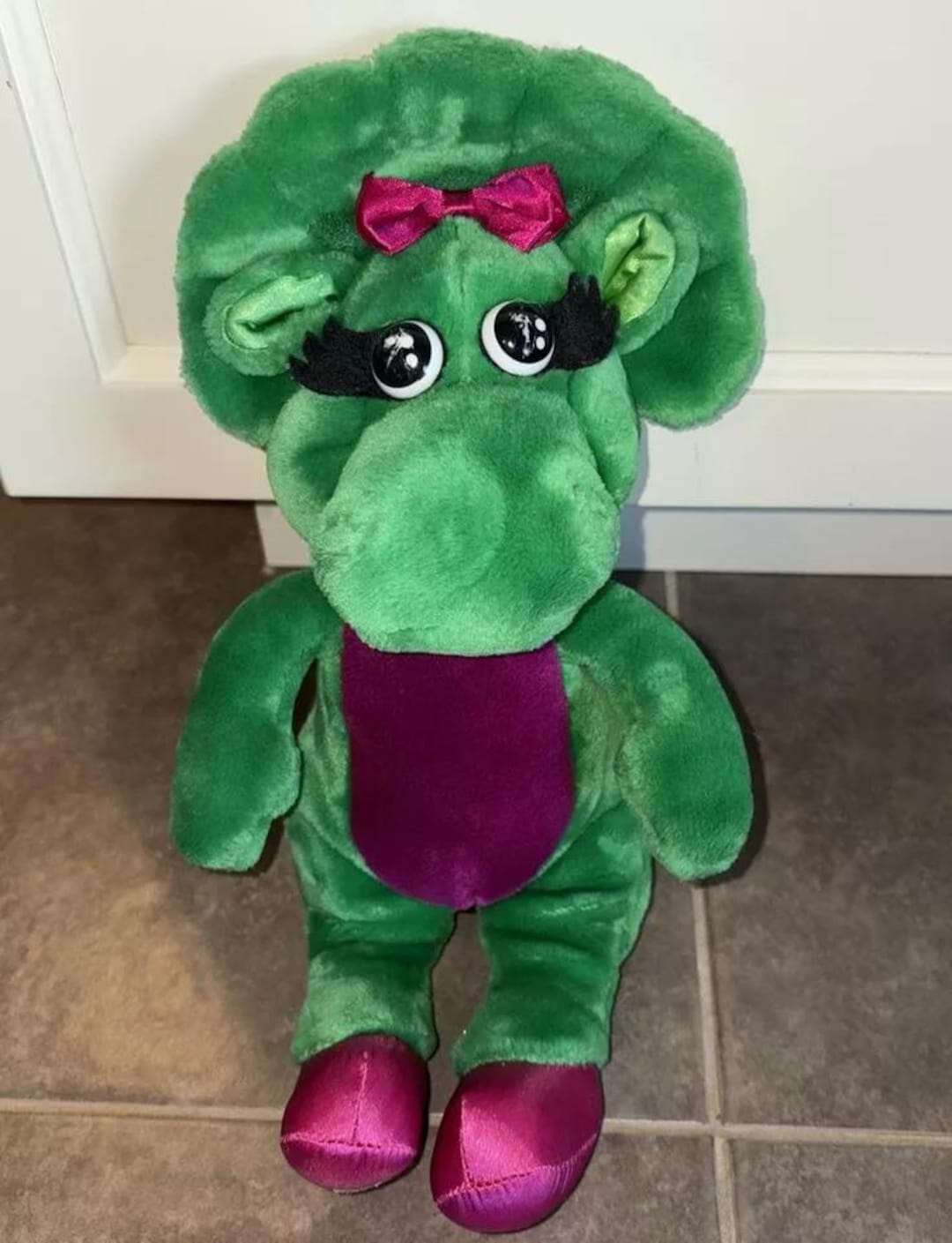 Vintage 1994 Baby Bop Barney & Friends Green Dinosaur 13" - Etsy