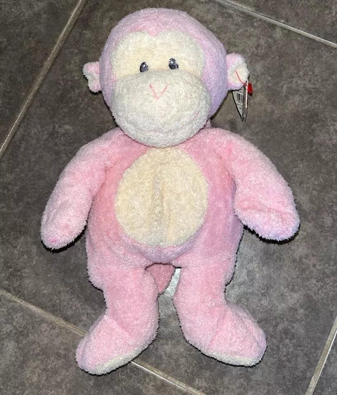 Ty Pluffies Pink Monkey Dangles Plush Baby Stuffed Animal Toy Tylux RARE - Etsy