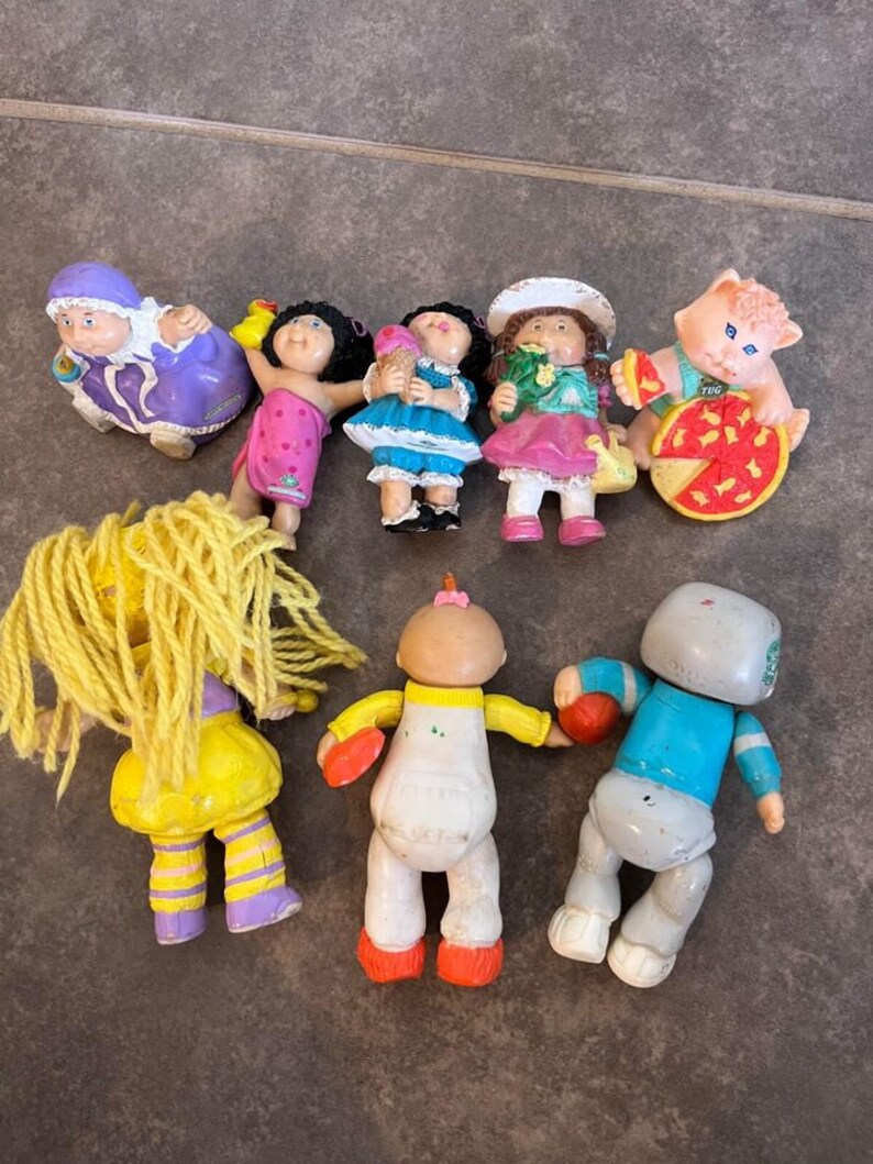 Lot of 8 Vintage 1984 Cabbage Patch Kids Doll Mini Figures PVC ...
