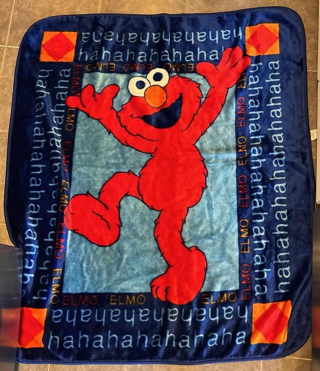 Vintage 1997sesame Street Tickle Me Elmo Ha Ha Throw Blanket 43x51" - Etsy