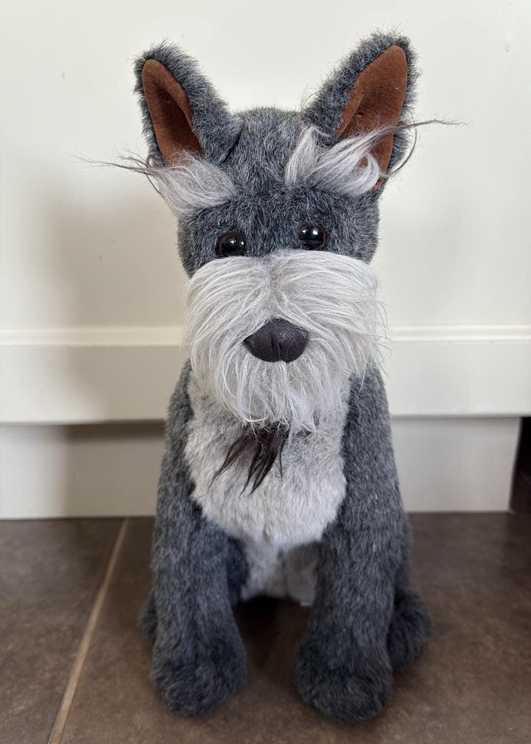 TY Classic Plush - MAX the Schnauzer Dog Retired 2000 Gray 11" Stuffed ...