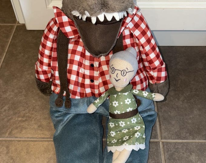 Rotkäppchen Big Bad Wolf & Oma 18"Plüsch Ikea - Etsy.de