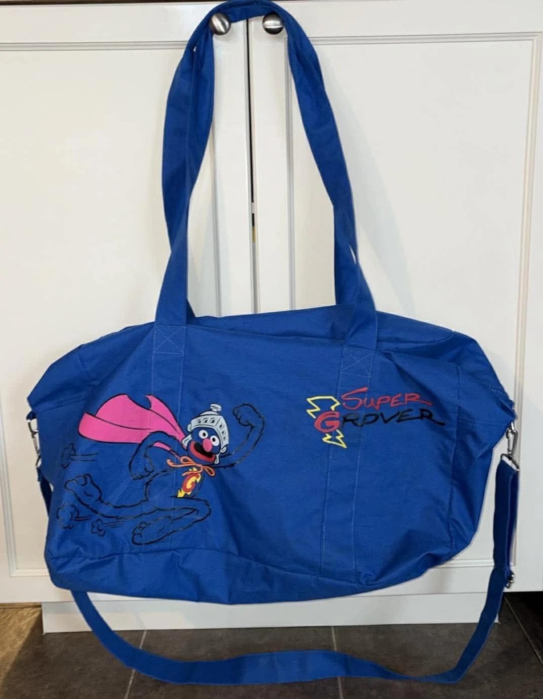 Super Grover Sesame Street Large Travel Duffle Bag Royal Blue - Etsy