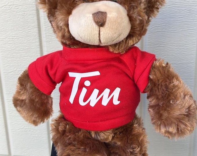 Tim Hortons Canada Teddy Bear Tim Plush Toy - Etsy
