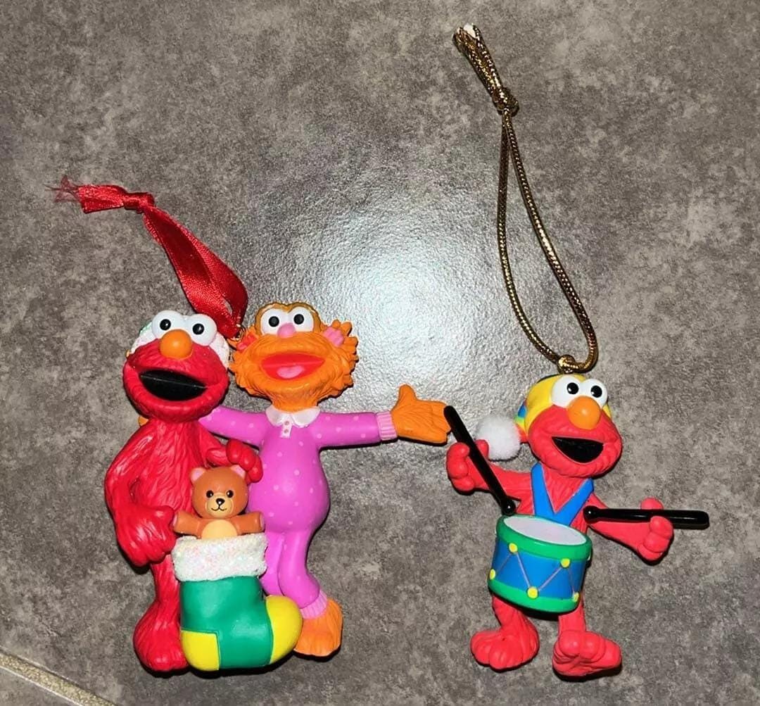 Sesame Street Ornament Elmo Zoe Stocking Friends Forever Carlton Cards ...