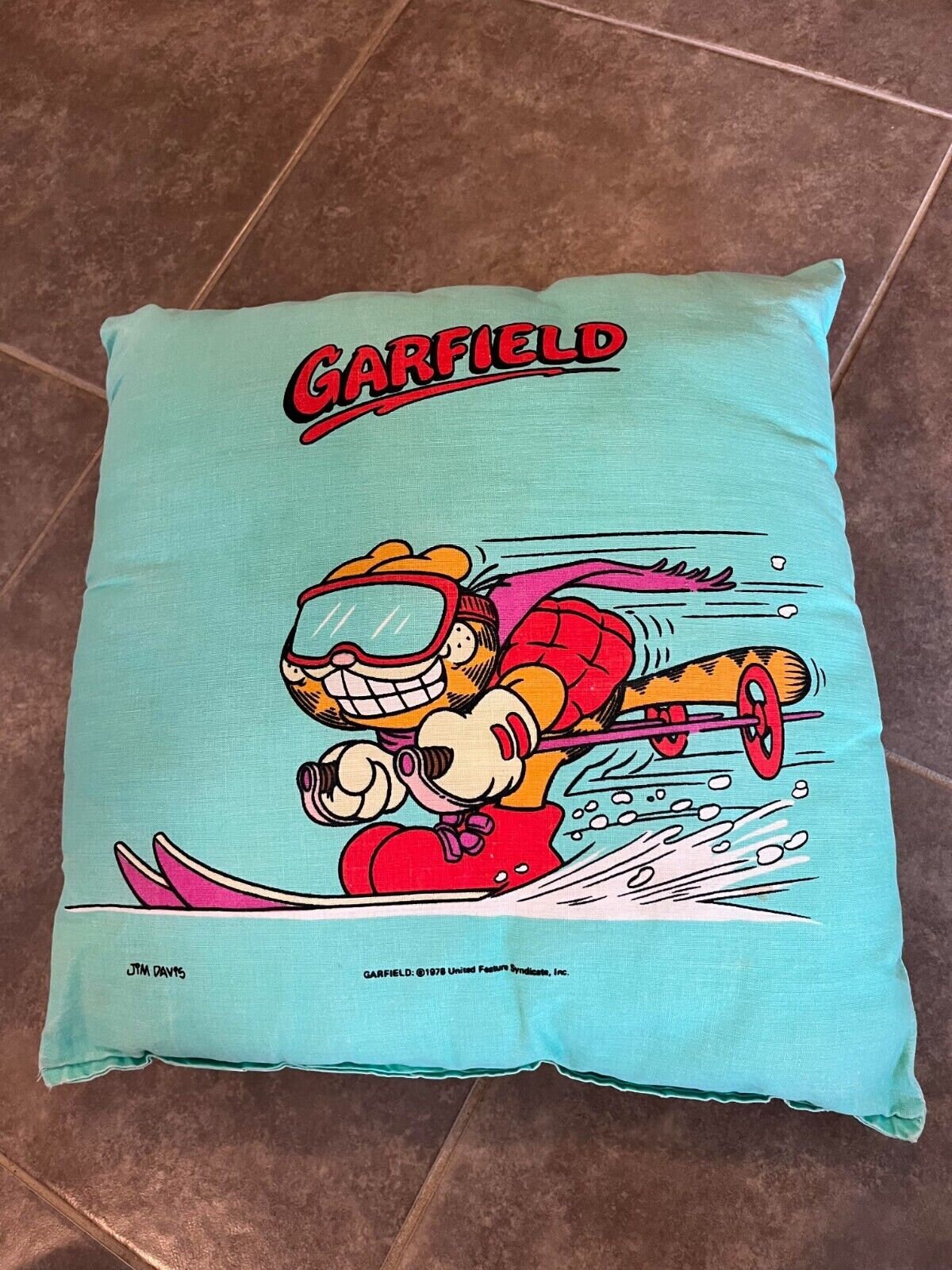 Vintage 1981 Garfield the Cat Throw Pillow - Etsy
