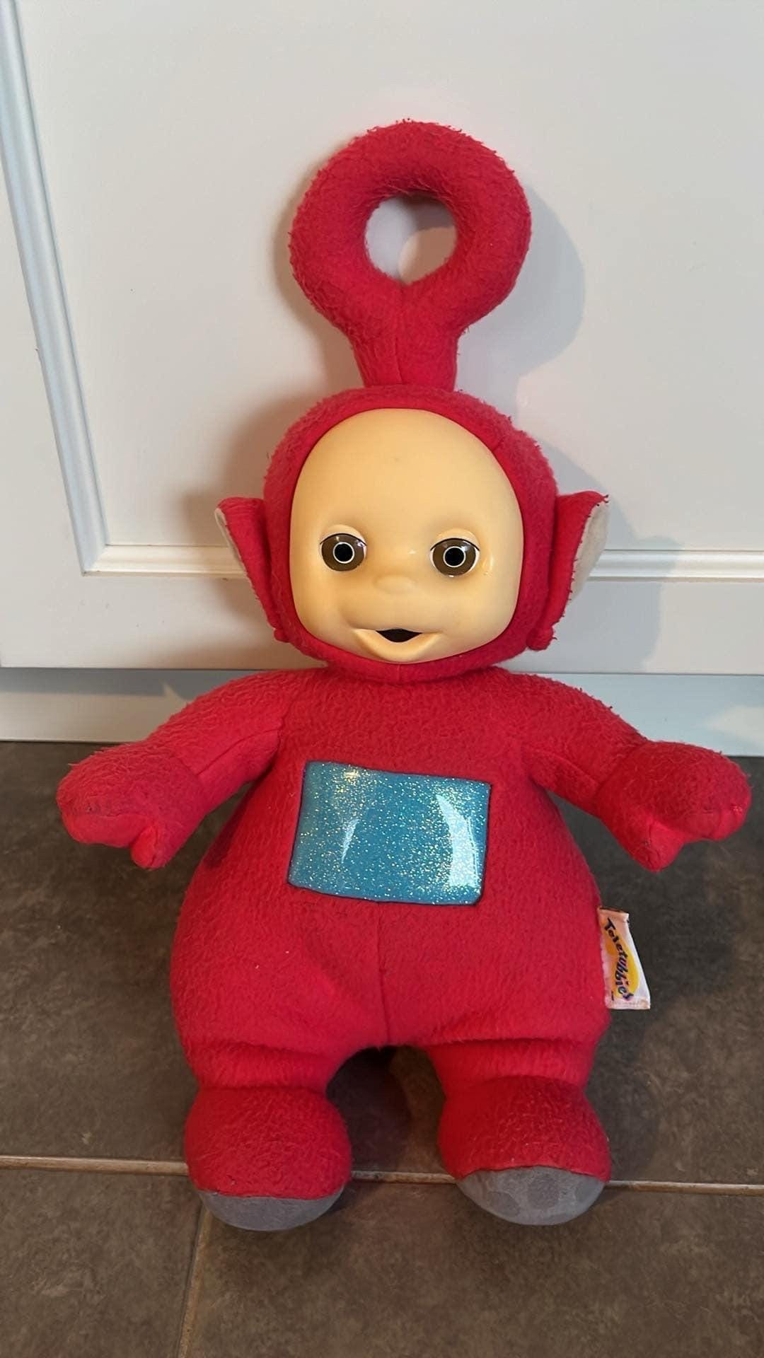Vintage 1998 Teletubbies Talking 15 Tall Po Red Plush Doll Toy Works ...