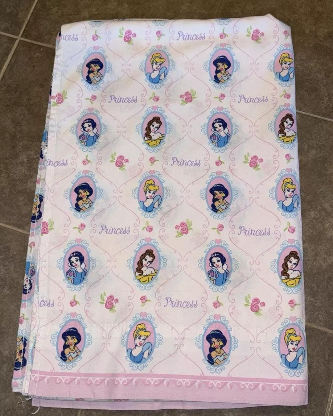 Vintage Disney Princesses Flat Sheet Twin Size READ - Etsy