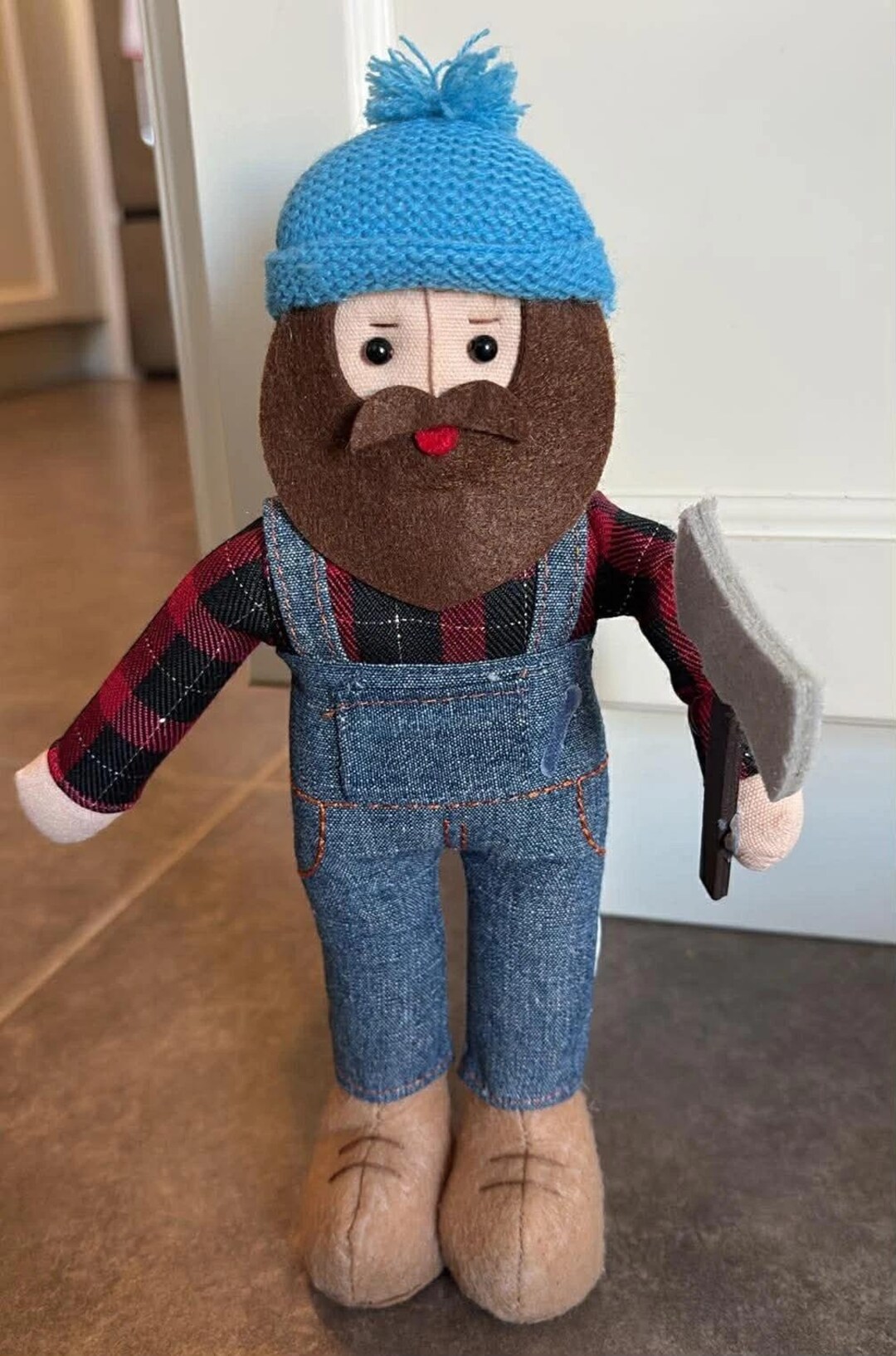 Canadian Lumberjack Bearded Plush Doll Standing 10 Inch - Etsy