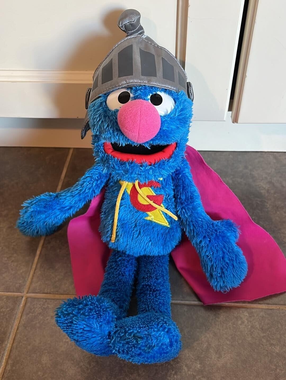 Sesame Street Super Grover Caped Hero Talking Plush Hasbro Stuffed ...
