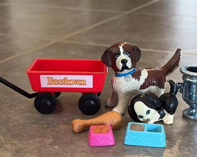 1993 Kenner Littlest Pet Shop Tug N Play Beethoven’s 2nd Dog Wagon - Etsy