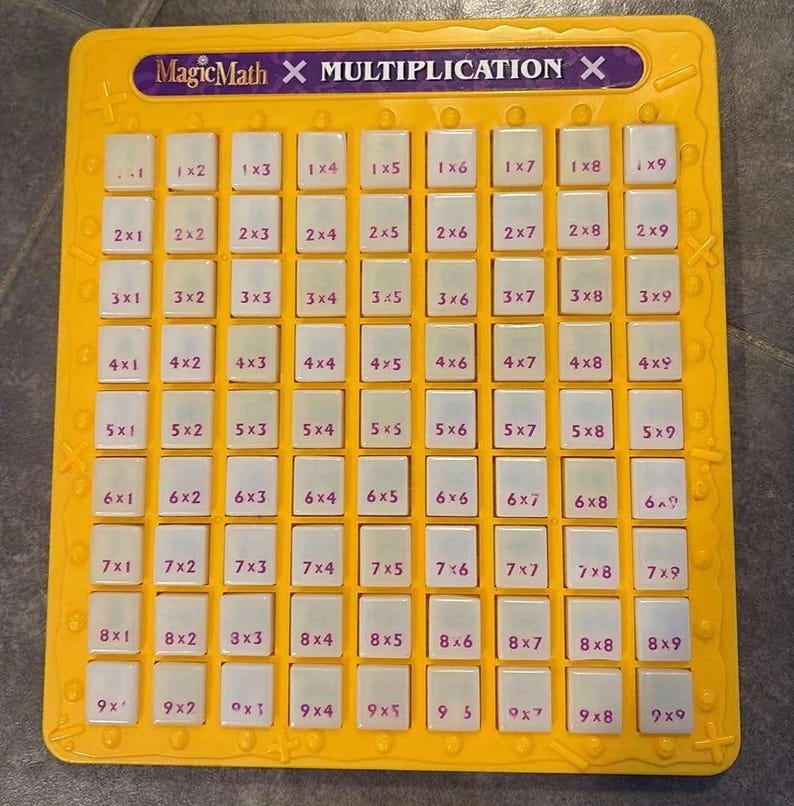 Vintage 1993 Lanard Learning Games Magic Math Press & See ...