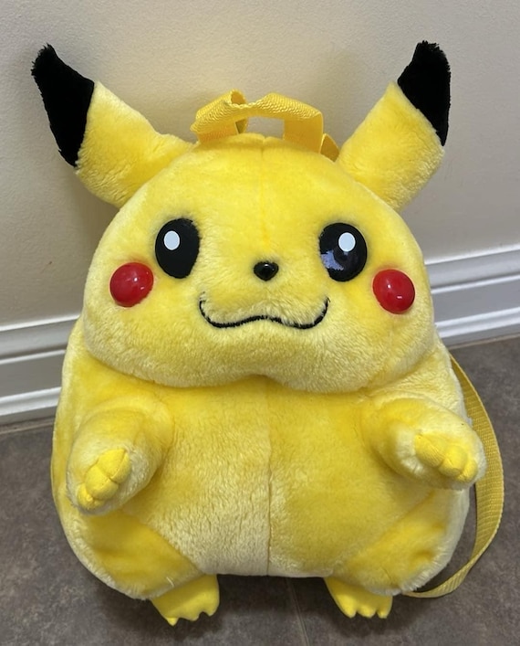 Vintage 1999 Pokemon Pikachu Backpack Fat 12" Plush b… - Gem