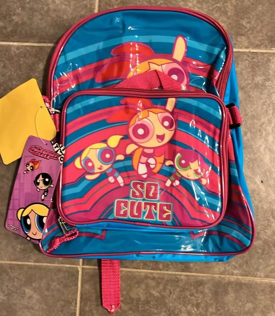 Vintage 2002 Cartoon Network Powerpuff Girls Blue Backpack With ...