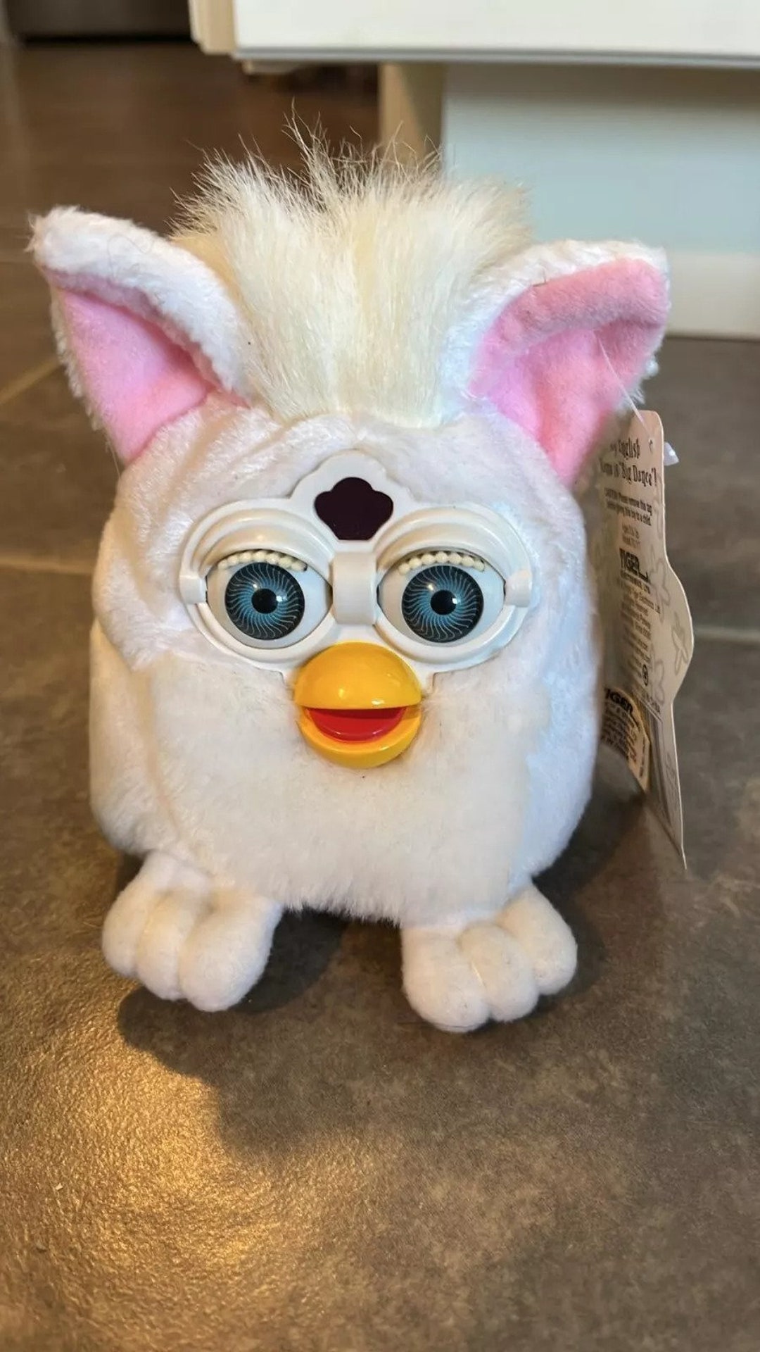 1999 Tiger Furby Buddies Plush Beanbag White Snowball Blue Eyes Plush ...