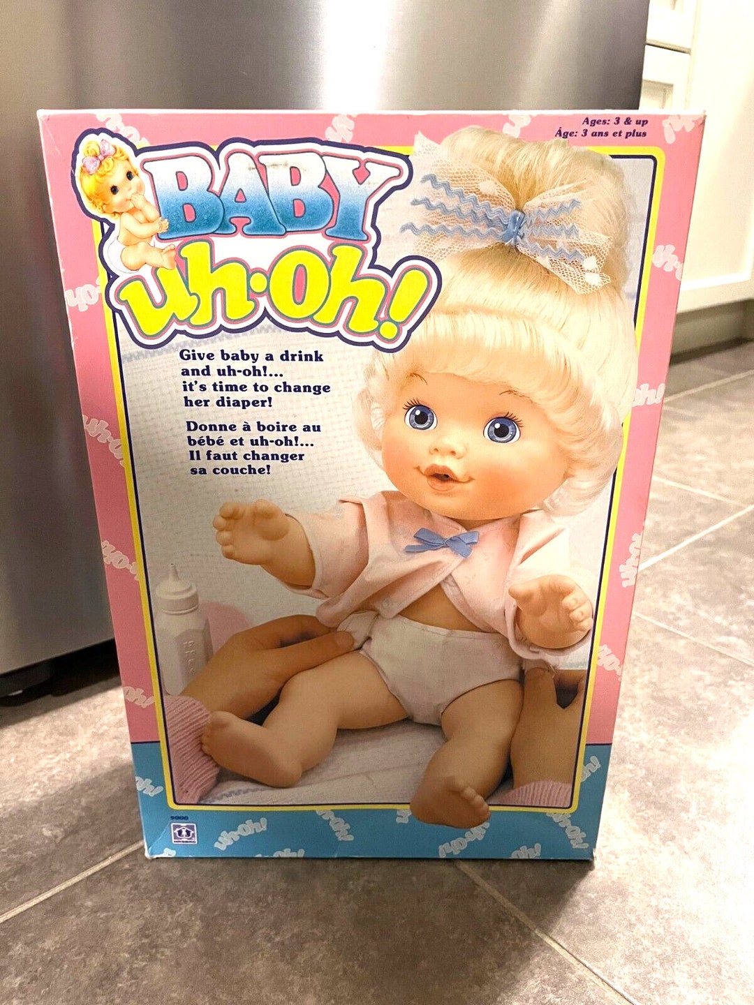 Vintage Hasbro 1990 BABY UH OH Drink Wet Baby Doll in Diaper - Etsy
